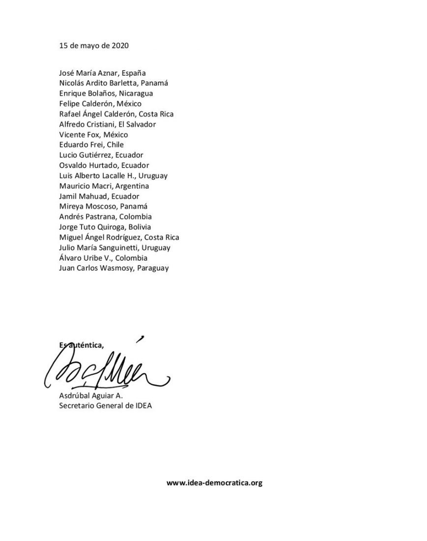 Compartimos El Llamado De Los Ex Presidentes De Idea Grupo Por La