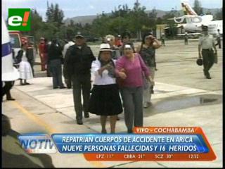 Cochabamba: Los restos de los 9 fallecidos en Arica llegan junto a sus ...
