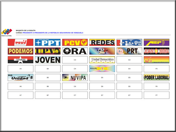 Ya está lista la boleta para votar en Venezuela – eju.tv