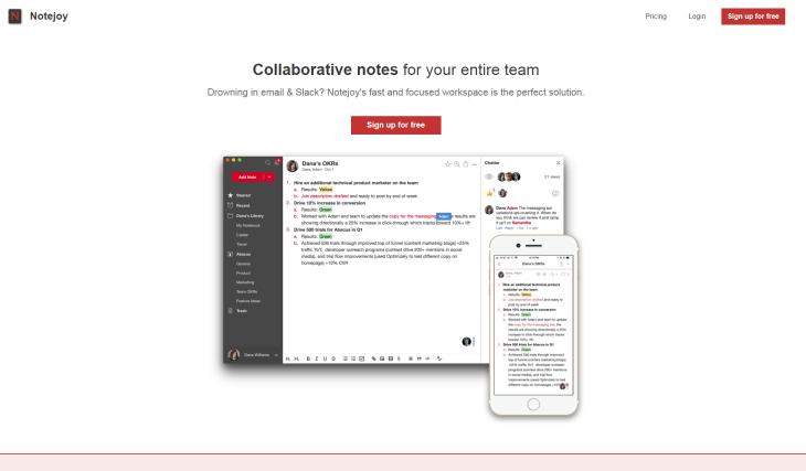 Notejoy, herramienta colaborativa para la edición de documentos en ...